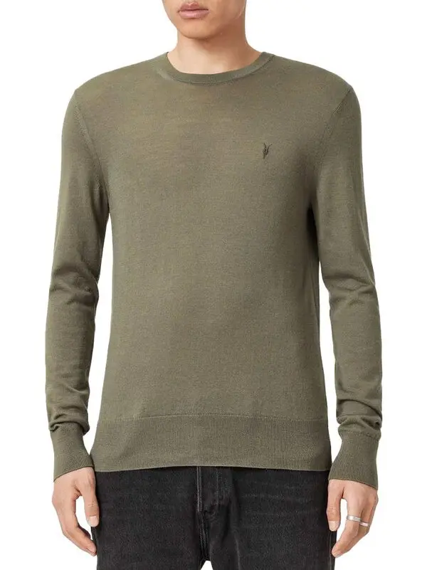 ALLSAINTS Mode Merino Wool Crewneck Sweater - Dusky Green