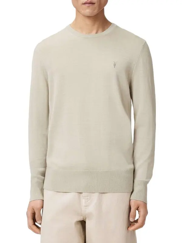 ALLSAINTS Mode Merino Wool Crewneck Sweater - Powdered Green