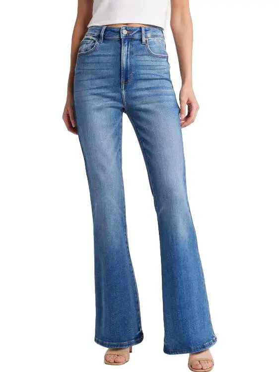 HIDDEN JEANS High-waist Flare Jeans - Medium Wash