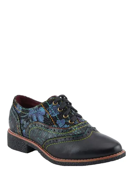 SPRING STEP SHOES Muggiasti Wingtip Oxford - Black Multi