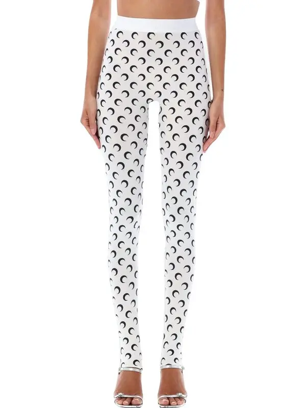 MARINE SERRE Printed Pants - White