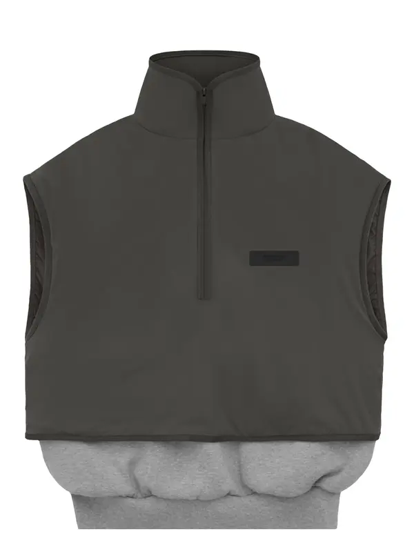 Fear Of God Nylon Fleece Mockneck Vest - Grey