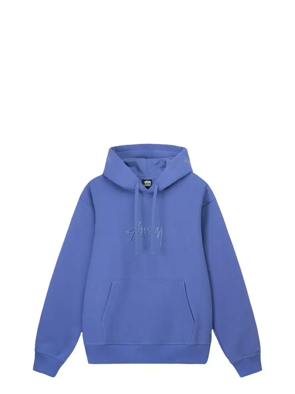 StÜssy Stock Logo Appliqué Hoodie - Blue