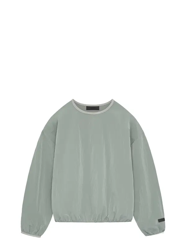Fear Of God Crinkle Nylon Pullover Crewneck 'seal - Grey