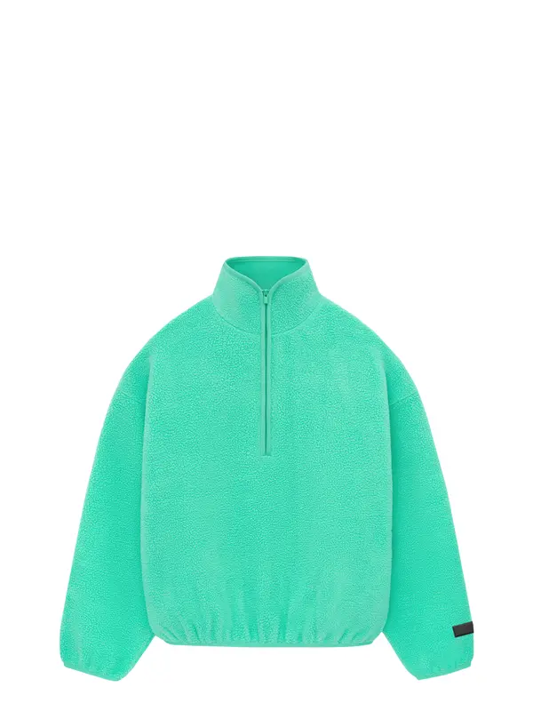 Fear Of God Nylon Half Zip Mockneck - Green