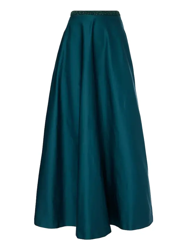 Max Mara Brasile Embellished Maxi Skirt - Green