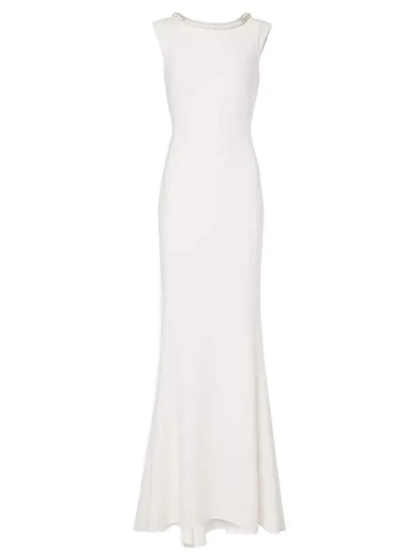 Max Mara Corsica Embellished Gown - White