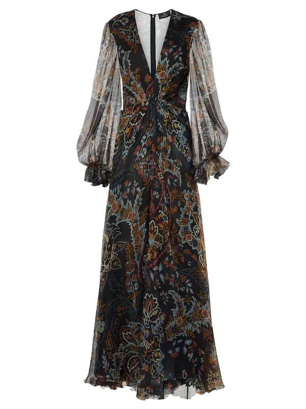 Etro Printed Silk Gown - Multicoloured