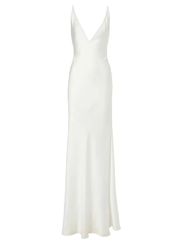 THE NEW ARRIVALS ILKYAZ OZEL Open-back Gown - White
