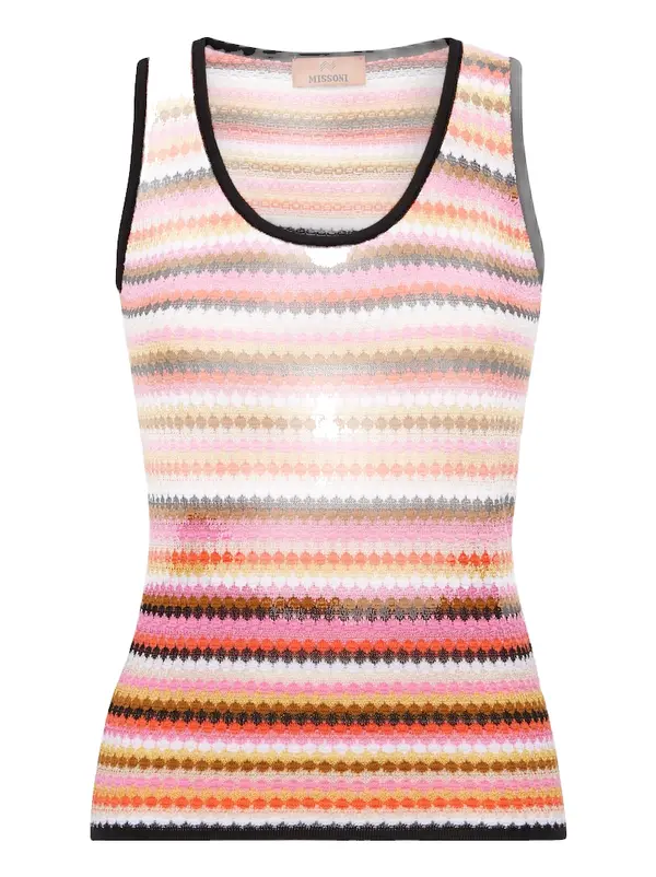 Missoni Cotton-blend Tank Top - Multicoloured