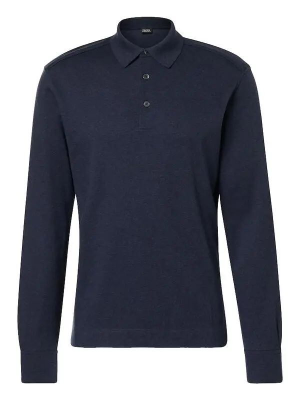 Zegna Cotton Polo Shirt - Blue