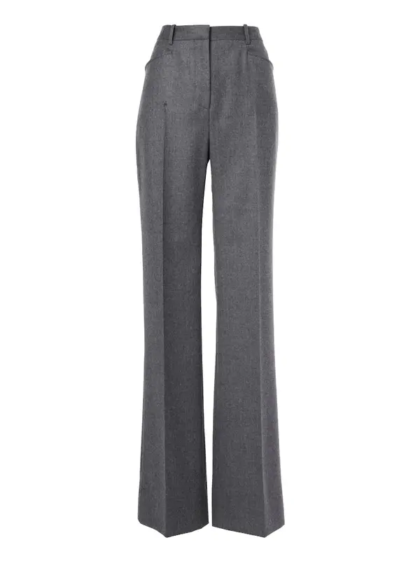 TOM FORD High-rise Bootcut Wool Trousers - Grey