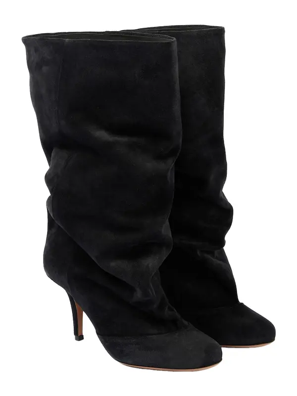 Paris Texas Esther 75 Suede Boots - Black