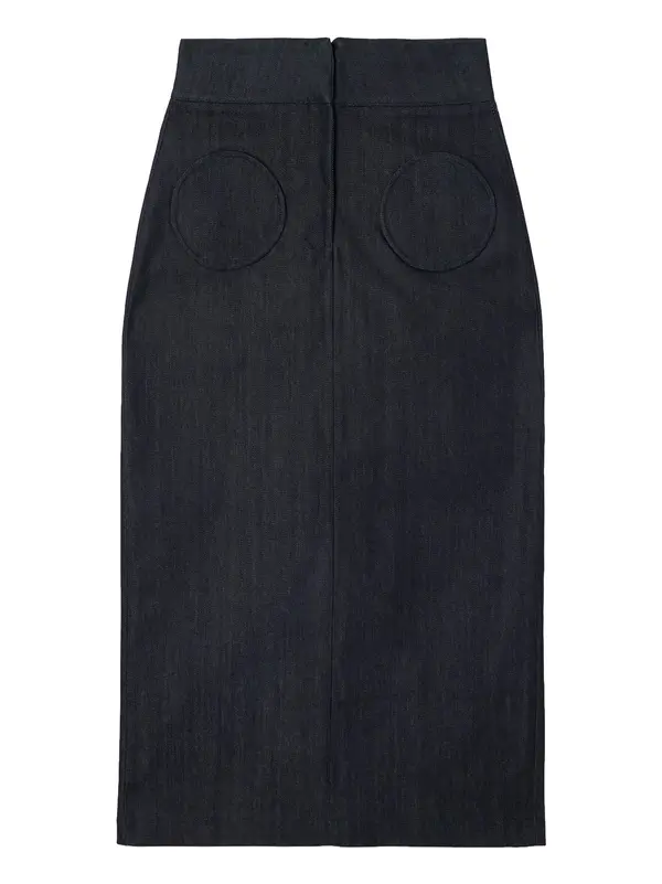 DESTREE Takashi Denim Midi Skirt - Blue