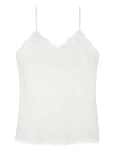 The Kooples Lace-embroidered Silk Top - Ecru