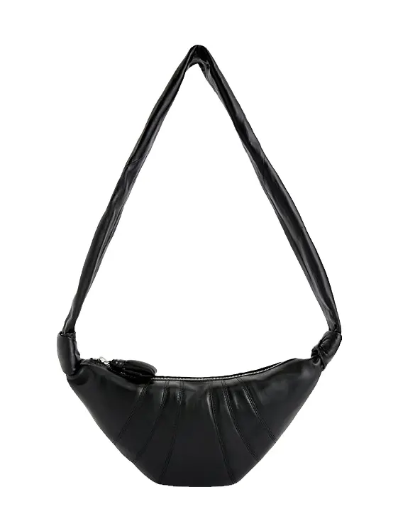 LEMAIRE Small Croissant Leather Bag - Black