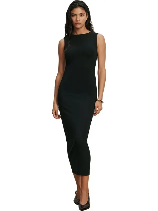 Veronica Beard Charissa Stretch-cotton Midi Dress - Black