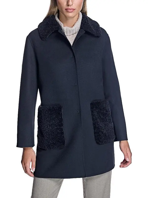 MAXIMILIAN Wool-blend Walking Coat - Black