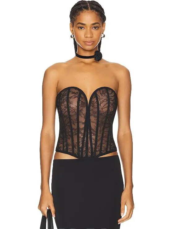 Nbd Elliot Corset Top - Black