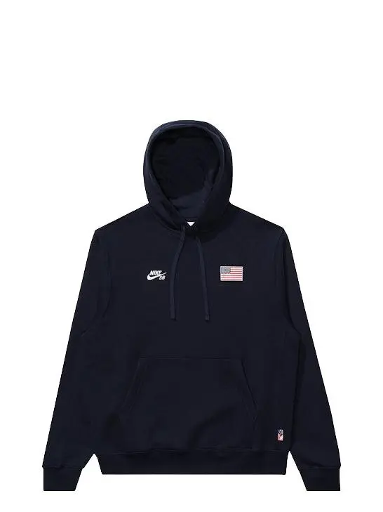 Nike Sb Olympics 2024 Pullover Hoodie - Obsidian/white