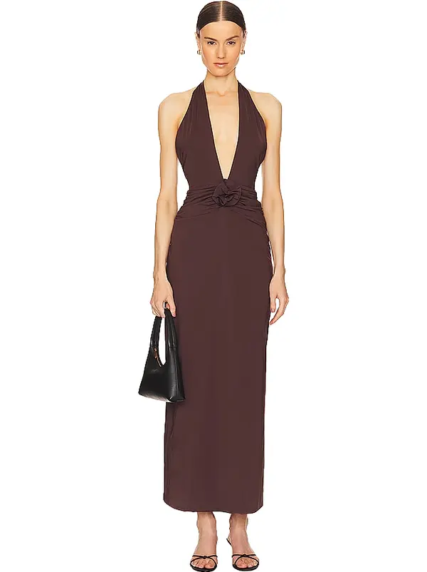 MAYGEL CORONEL Lirio Maxi Dress - Brown