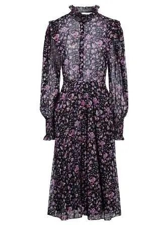 MARANT ETOILE Paisley-print Voile Midi Dress - Purple