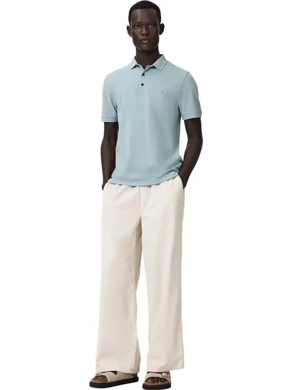 ALLSAINTS Reform Short Sleeve Polo Shirt - Blue