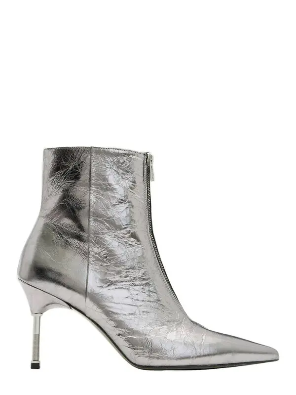ALLSAINTS Natasha Pointed Leather Boots - Gunmetal Grey