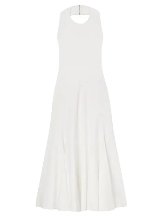 Jacquemus Favola Open-back Crepe-jersey Halterneck Midi Dress - White