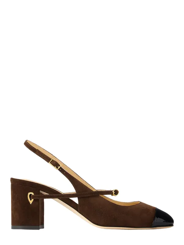 Jennifer Chamandi Mattia Suede Slingback Pumps - Brown