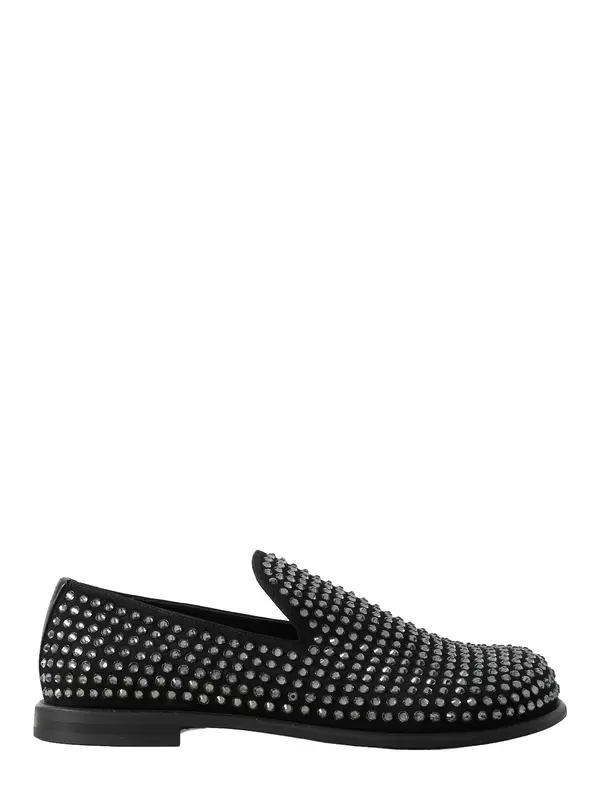JW Anderson Crystal-embellished Loafers - Black