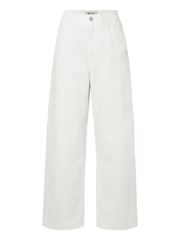 RÓHE High-rise Wide-leg Jeans - White