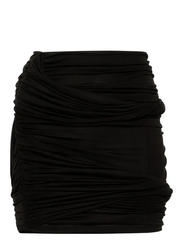 PNK Ruched Mini Skirt - Black