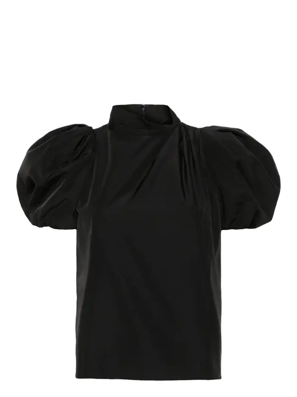 Moschino Gathered Blouse - Black