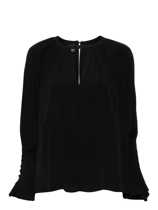 Pinko Chiffon Crepe Blouse - Black