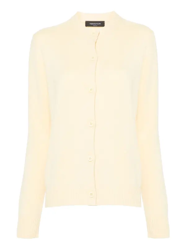 Fabiana Filippi Perforated-detail Cardigan - Yellow