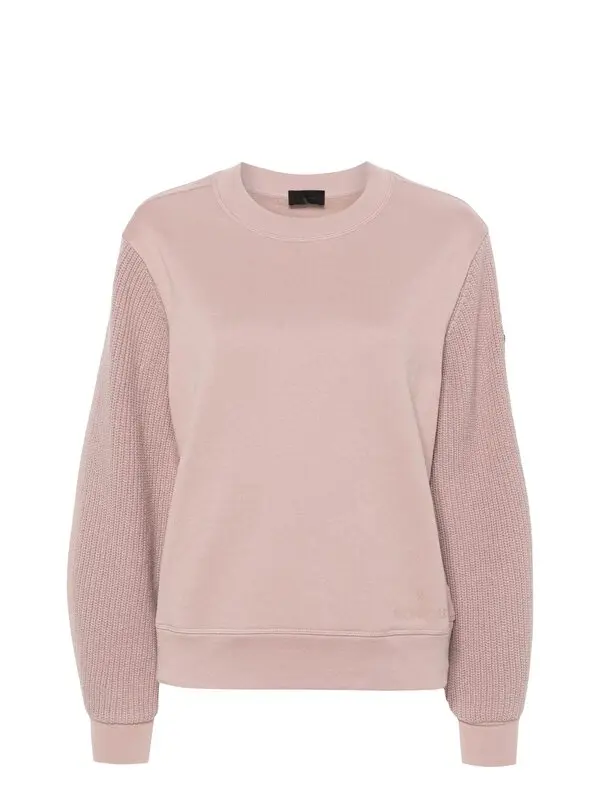 Moncler Logo-appliqué Sweatshirt - Pink