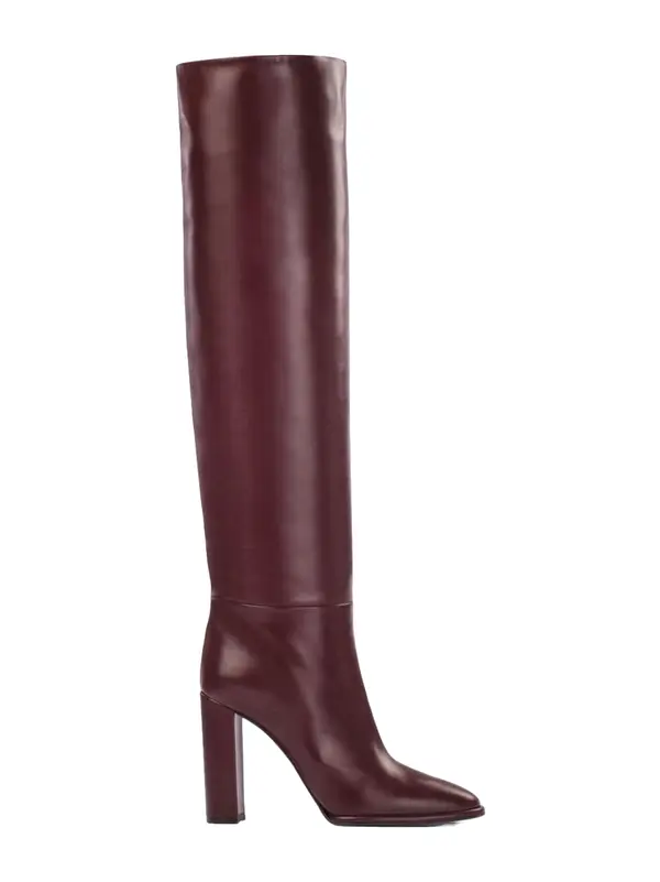 LE SILLA 110mm Elsa Block-heel Leather Boots - Red