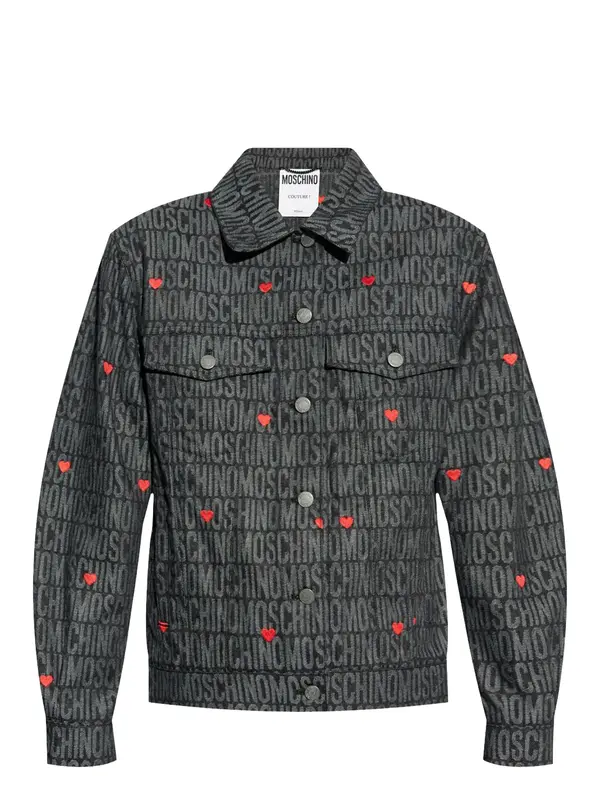 Moschino Jacquard Logo Jacket - Black