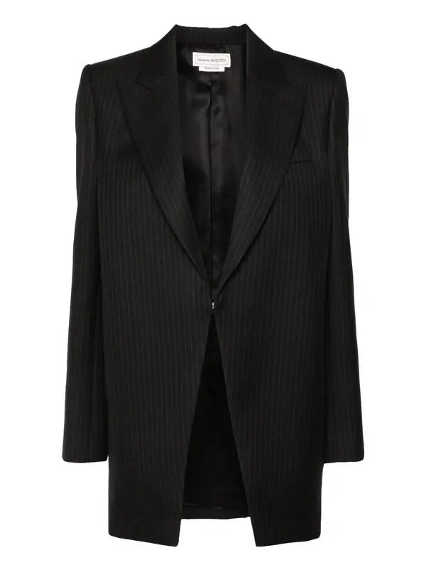 Alexander McQueen Pinstripe Blazer - Grey
