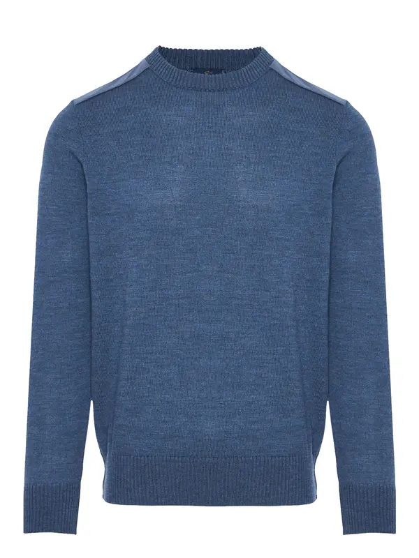 Paul & Shark Logo-patch Wool Jumper - Blue