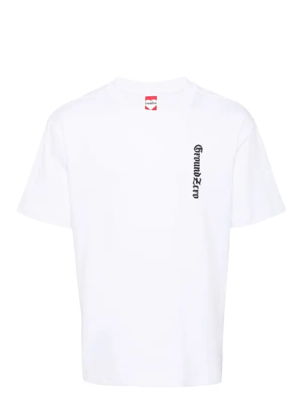 GROUND ZERO Logo-print Cotton T-shirt - White