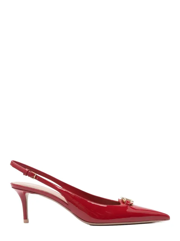 Valentino Garavani 60mm Vlogo The Bold Edition Slingback Pumps - Red
