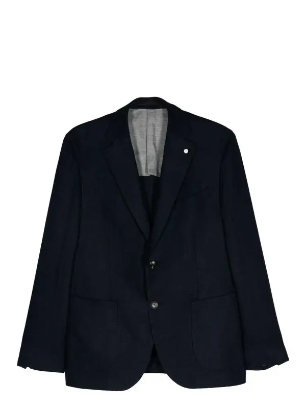 LUIGI BIANCHI MANTOVA Single-breasted Blazer - Blue
