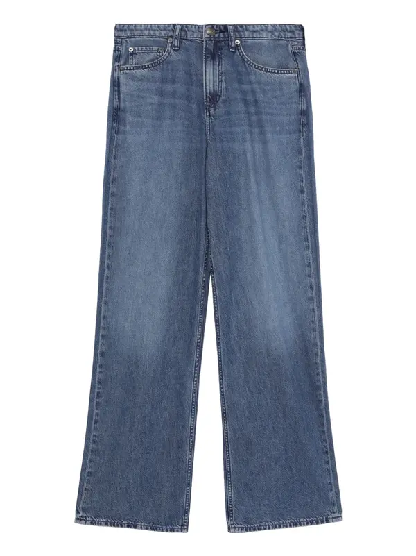 Rag & Bone Logan Wide Leg Jeans - Blue