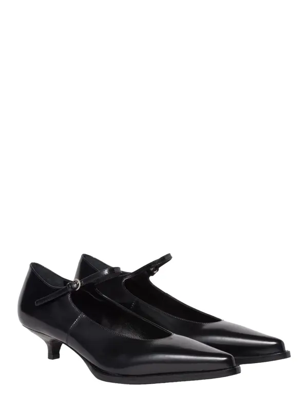 Miu Miu 35mm Brushed Leather Pumps - Black