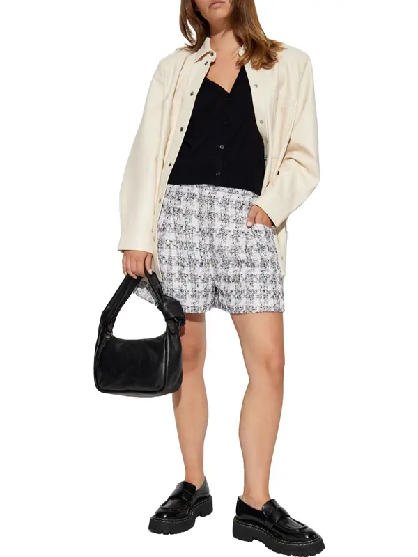 IRO PARIS Gannu Tweed Shorts - Silver