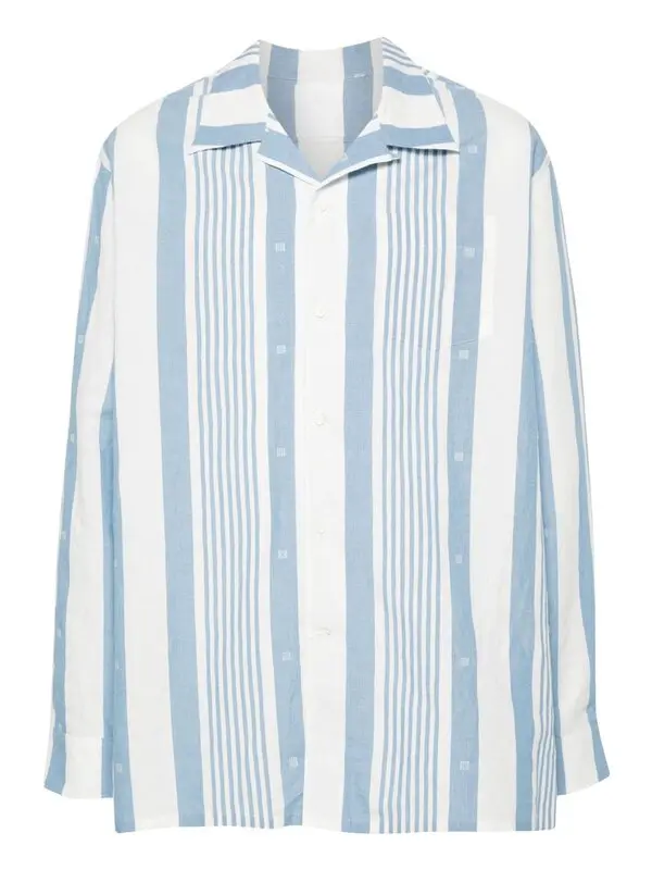 Givenchy 4g Striped Shirt - Blue
