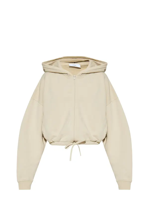 IRO PARIS Cotton Jersey Hoodie With Logo - Neutrals