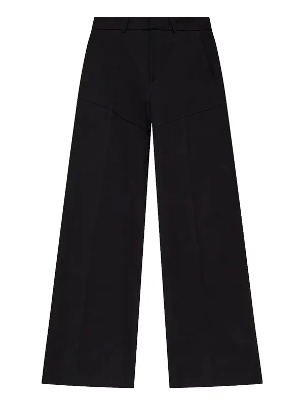 IRO PARIS Wide-leg Cotton Trousers - Black